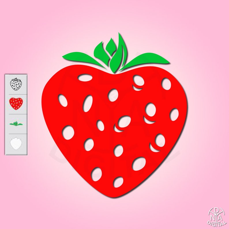 Fruit Strawberry SVG Png Clipart Cutfile - Etsy