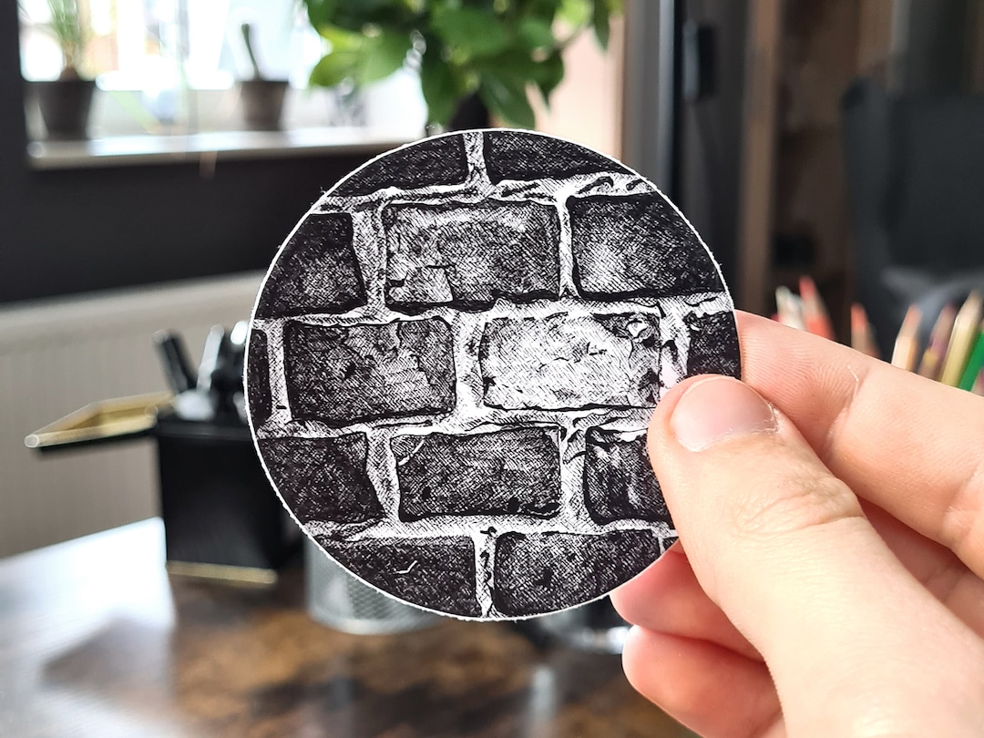 Brick | Premium Sticker | Vinyl 3'' | Pen and Ink Art | Hand Drawn | No ...