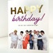 BTS Birthday Card Birthday Cards BTS Stickers Greeting - Etsy