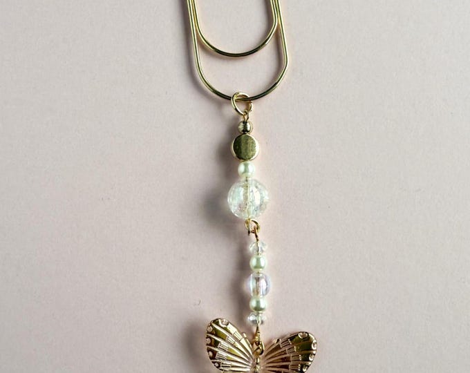 Gold Butterfly Paper Clip Planner Charm: Whimsical Journal Bookmark - Etsy