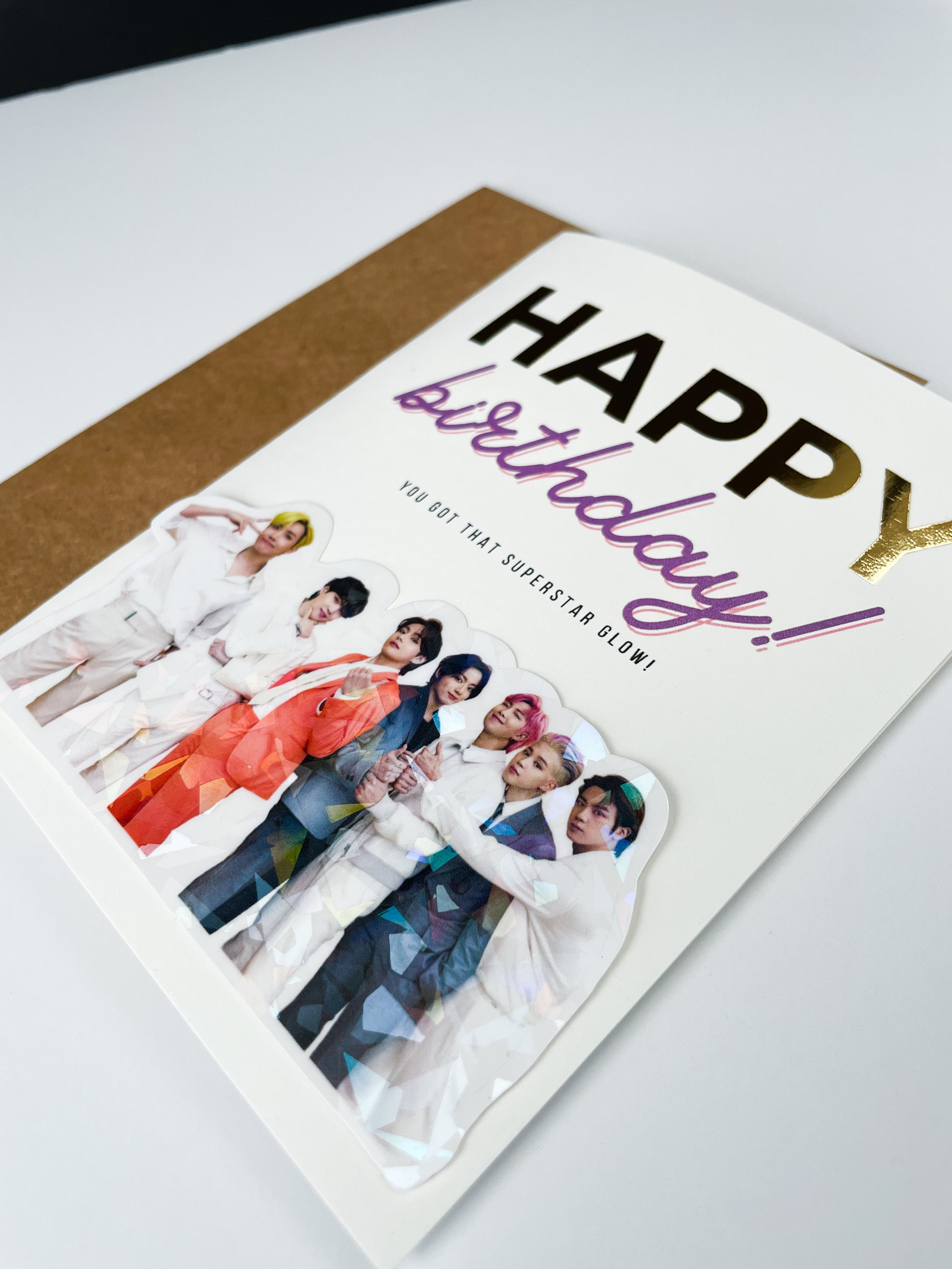 BTS Birthday Card Birthday Cards BTS Stickers Greeting - Etsy