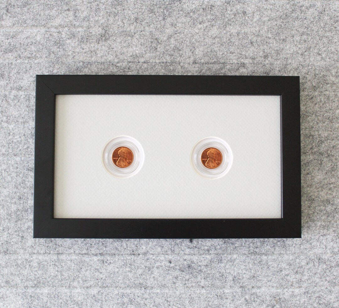 Double Coin Frame | DIY Frame Kit for Two Coins | Coin Display | Coin ...