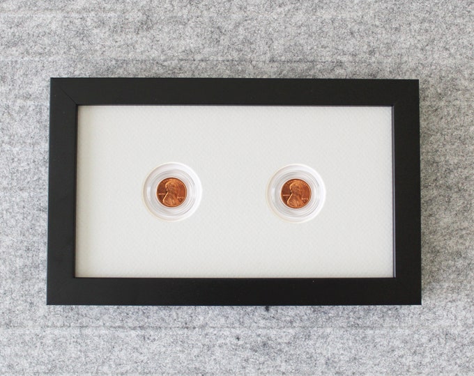 Double Coin Frame | DIY Frame Kit for Two Coins | Coin Display | Coin ...
