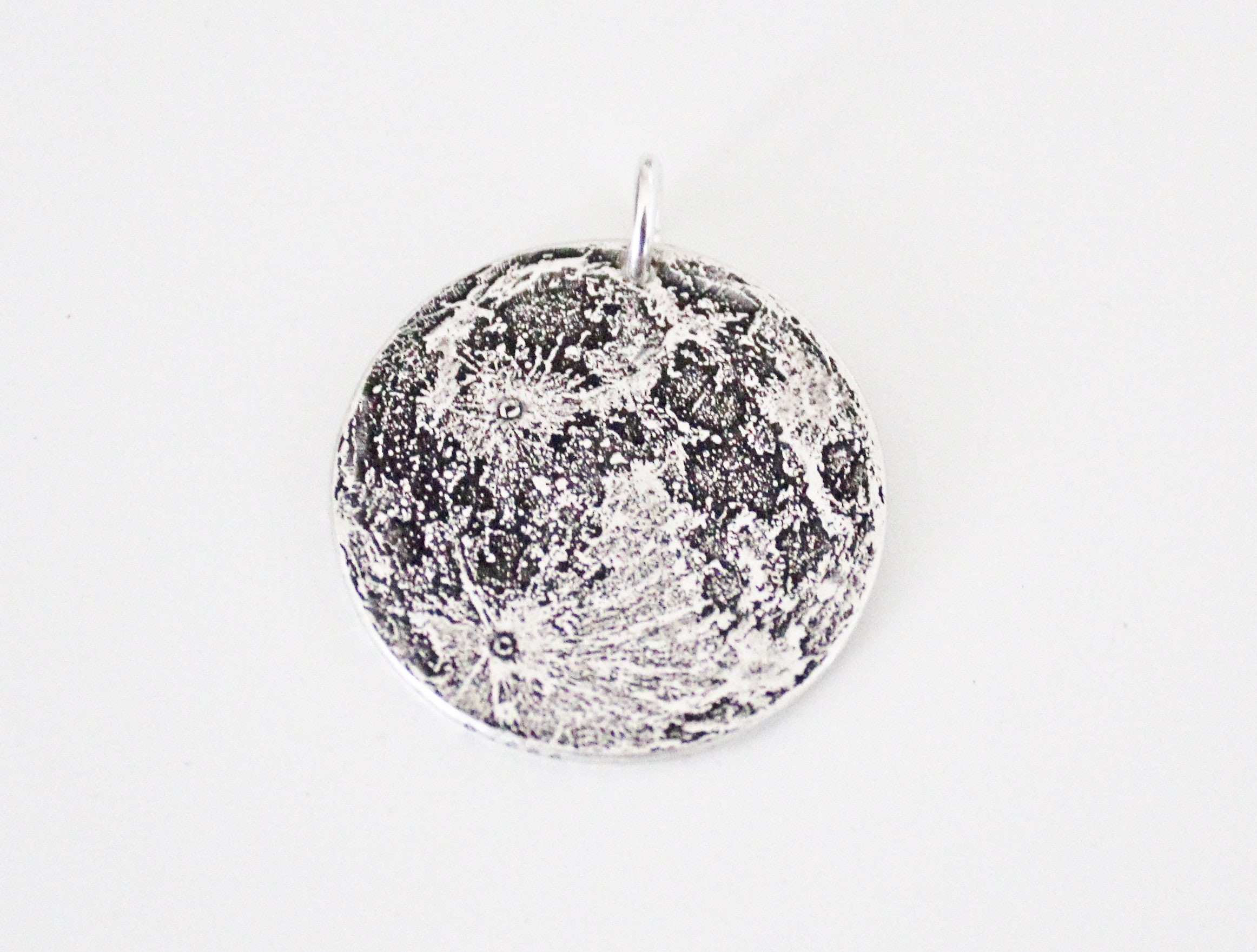 Sterling Silver Moon Charm Moon Necklace Moon Charm Love - Etsy