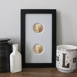 Double Coin Frame | DIY Frame Kit for Two Coins | Coin Display | Coin ...