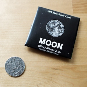 Full Moon Coin | Moon Coin | Moon Charm | Love You to the Moon and Back ...