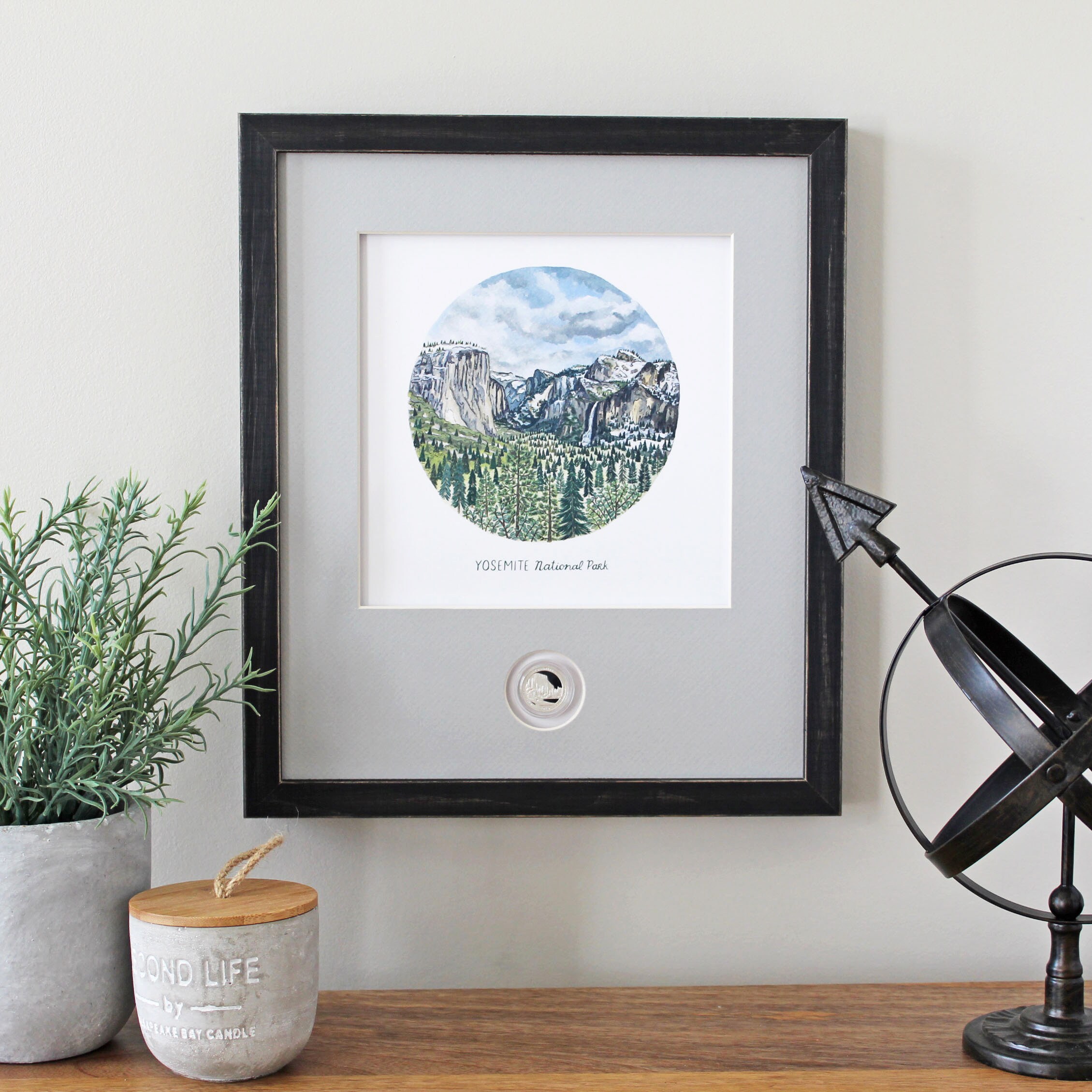 DIY Frame Kit Mat With Square Opening DIY Coin Art Kit | Etsy