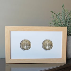 Double Coin Frame | DIY Frame Kit for Two Coins | Coin Display | Coin ...