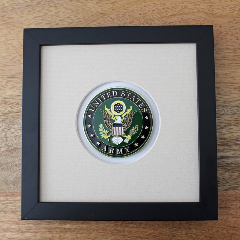 Large Challenge Coin Display | DIY Frame Kit for 3" Medallions | Coin ...