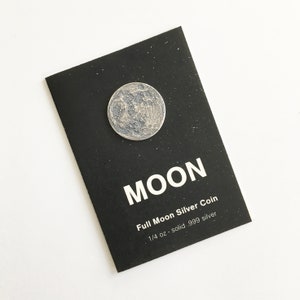 Full Moon Coin Moon Coin Moon Charm Love you to the | Etsy
