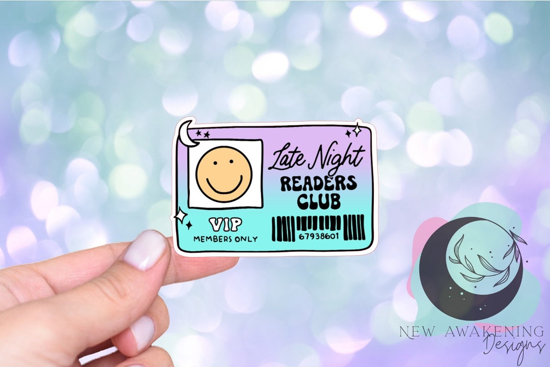 Late Night Readers Club Water Resistant Sticker for Kindles - Etsy