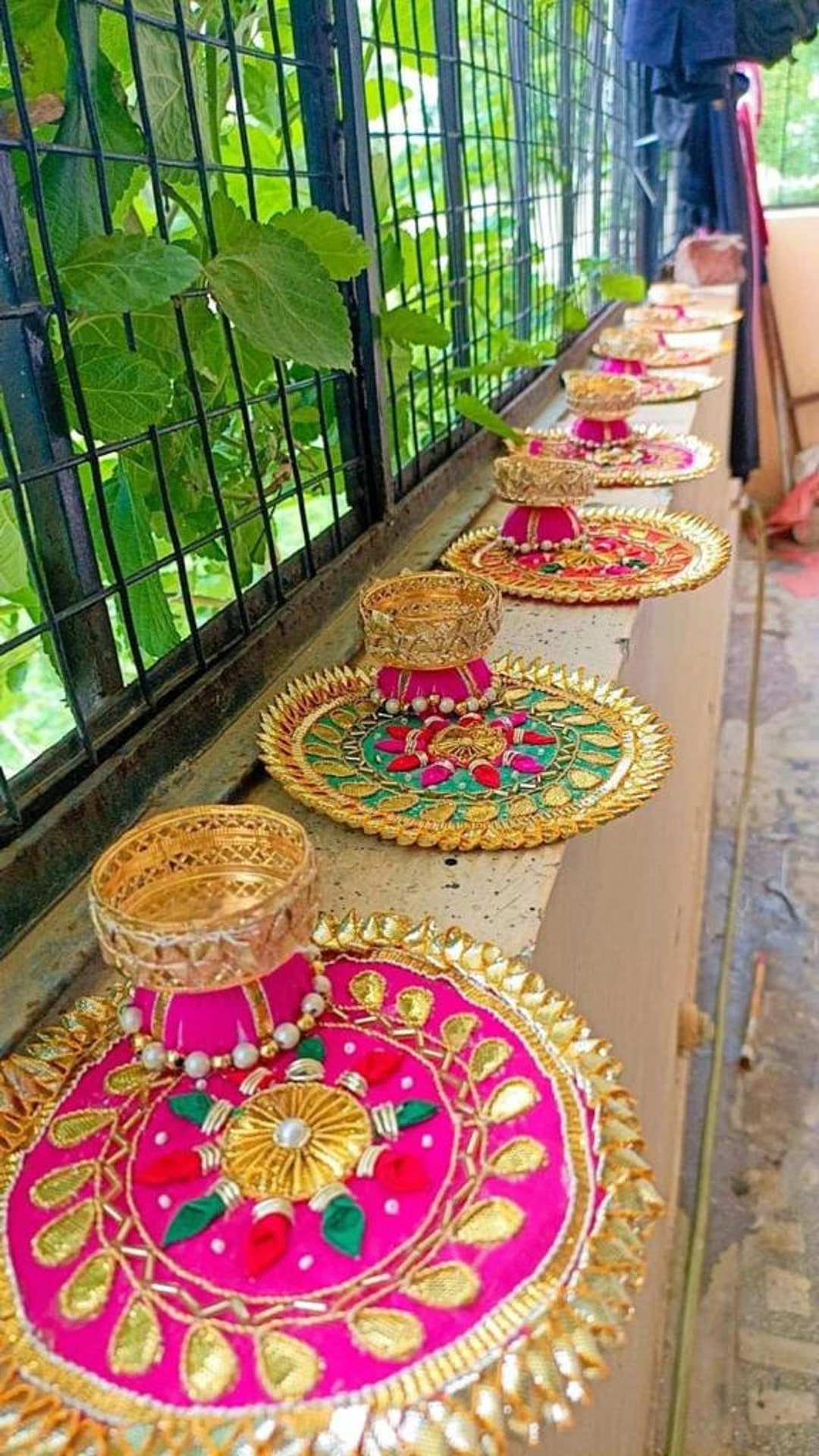 Set of 2 Multi Color Tea Light Holders Diwali Decor Handmade - Etsy