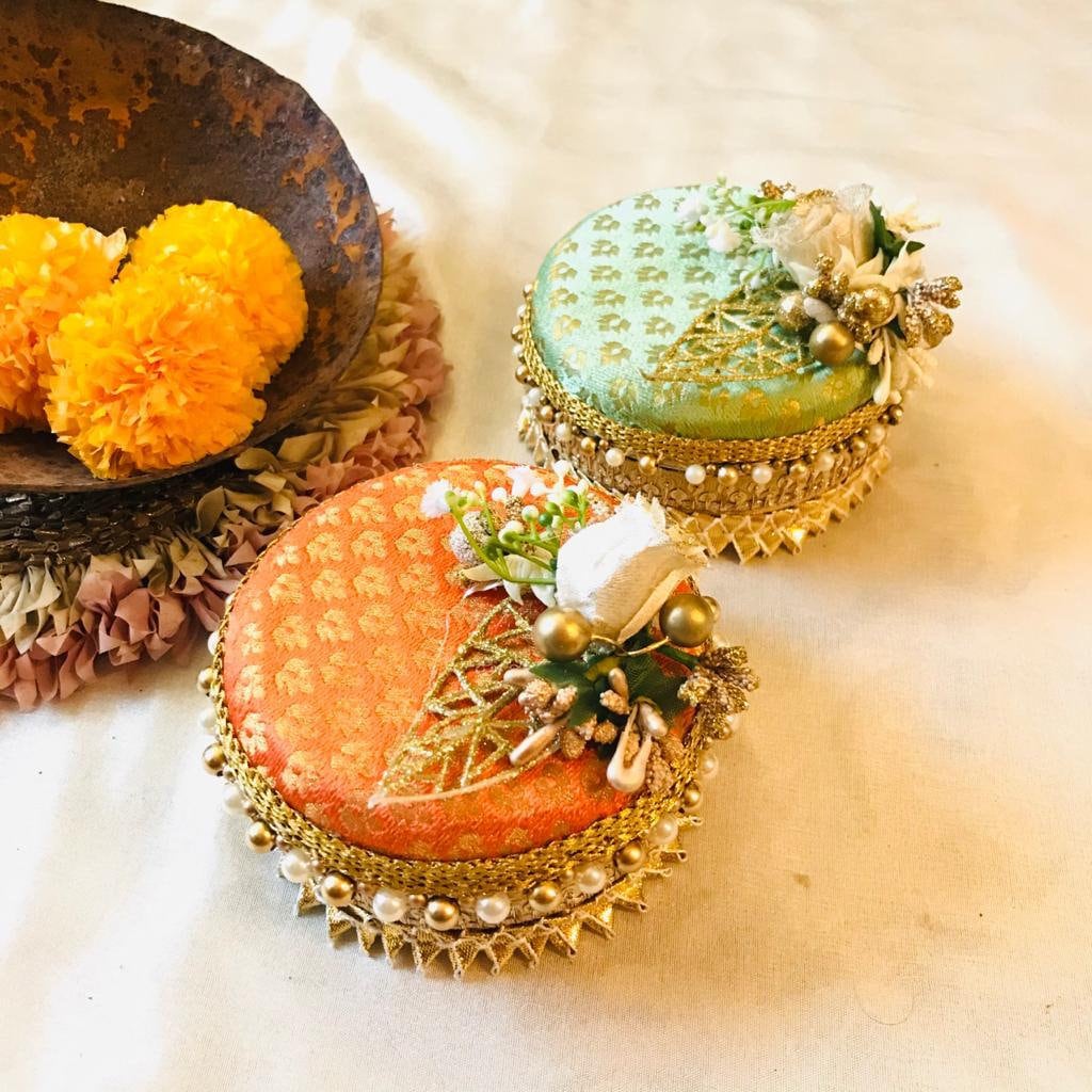 Indian Decor Boxes Beautiful Indian Handmade Round Shape Decorative ...