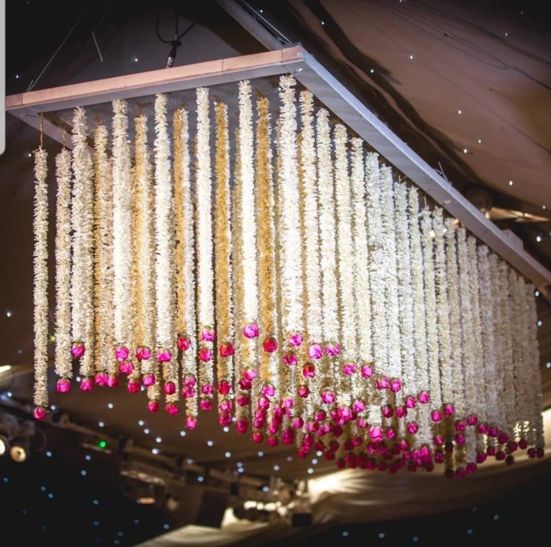 Artificial Jasmine Lotus Flowers Strings for Ceiling Decoration ...