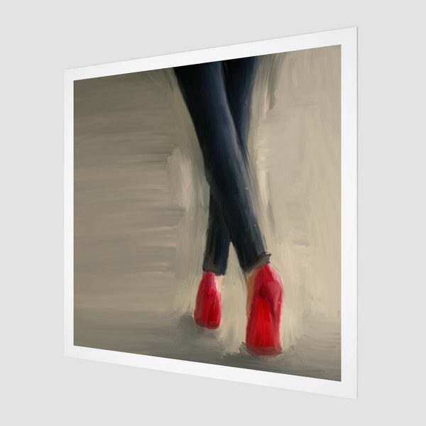 Red Shoes Painting - Etsy Australia