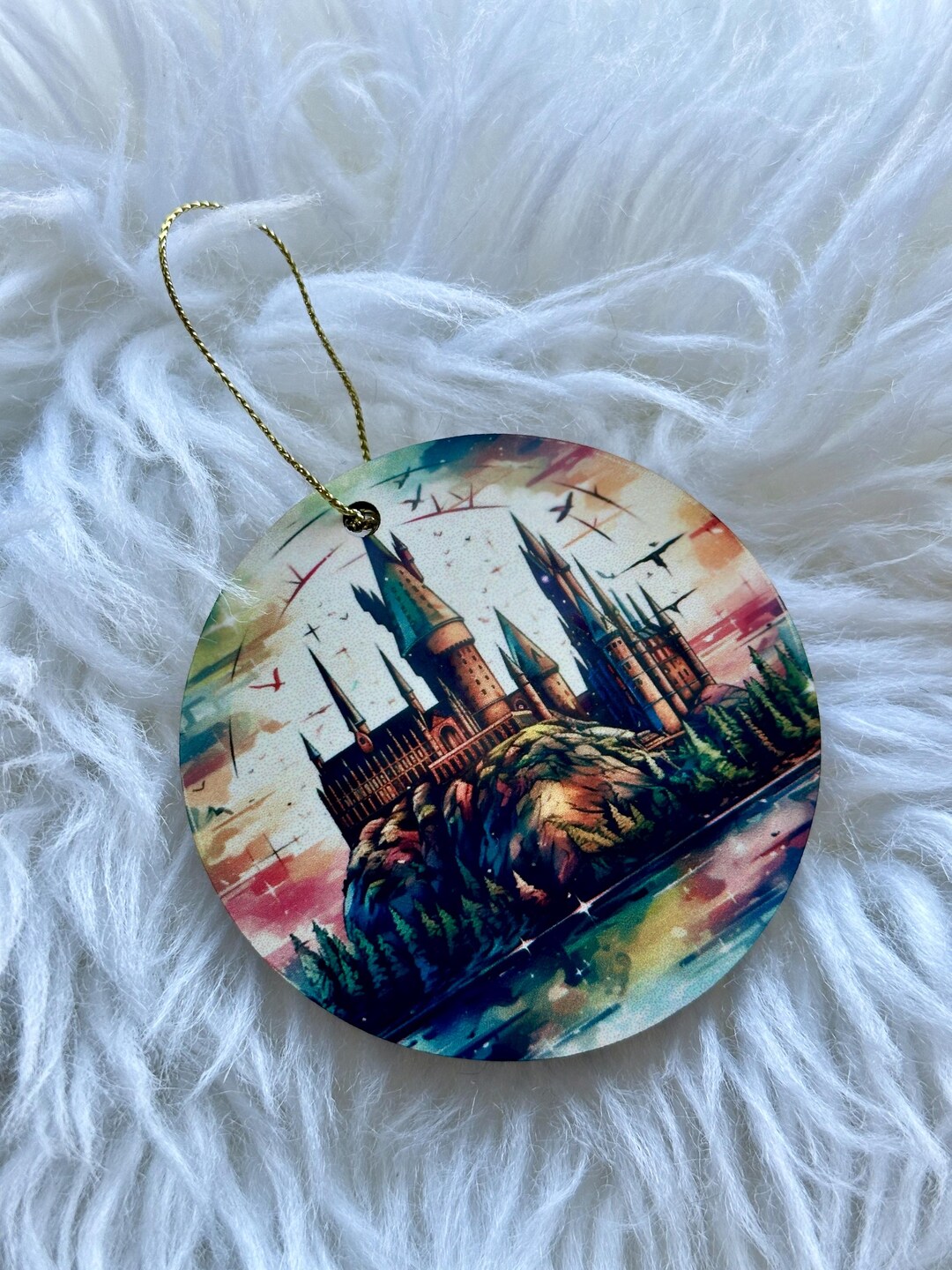 Fantasy Castle Christmas Ornament: Sublimated MDF Holiday Decor - Etsy