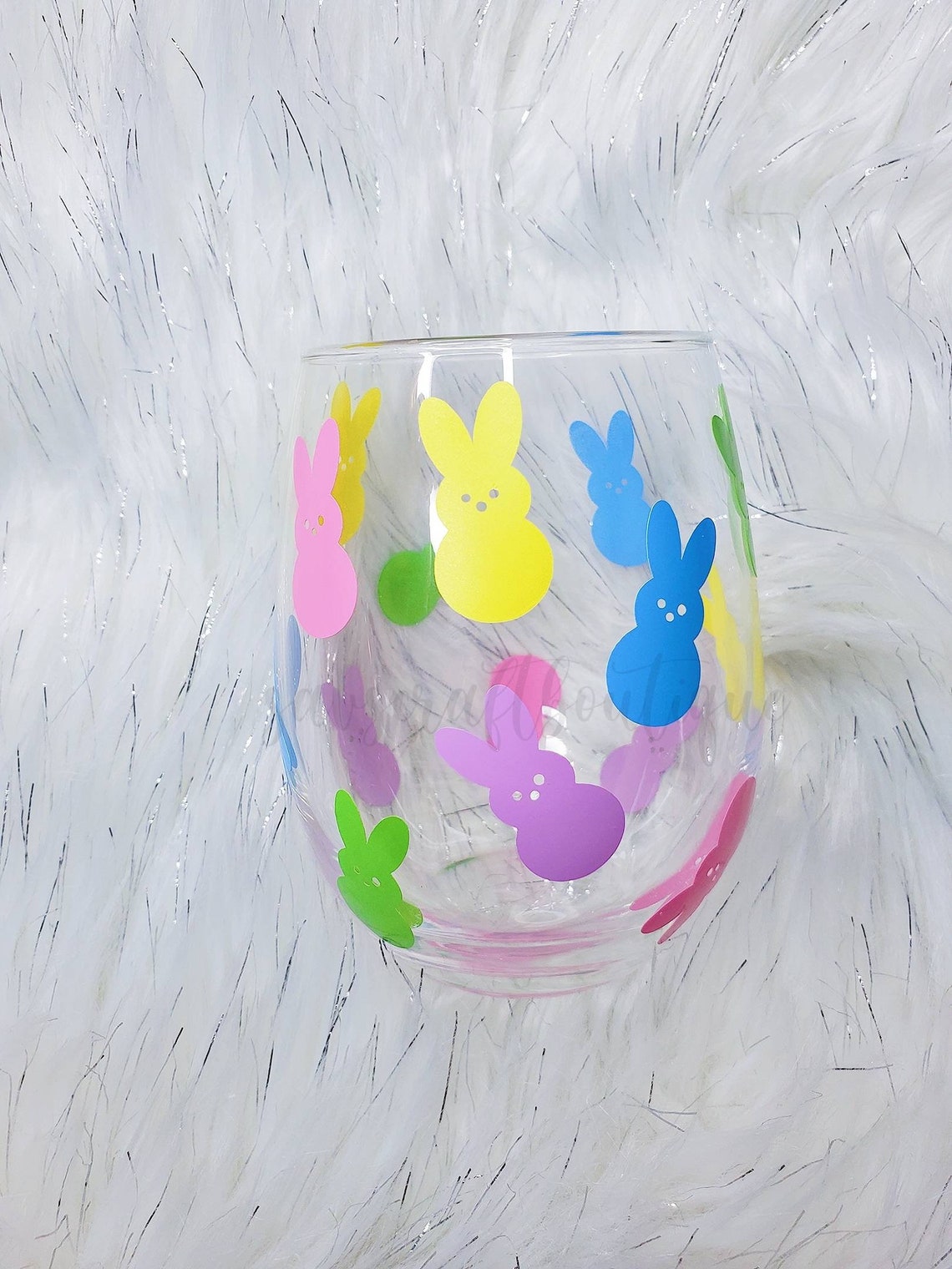 Easter Wine Glass Stemless Peep Wine Glass Wine Glass | Etsy