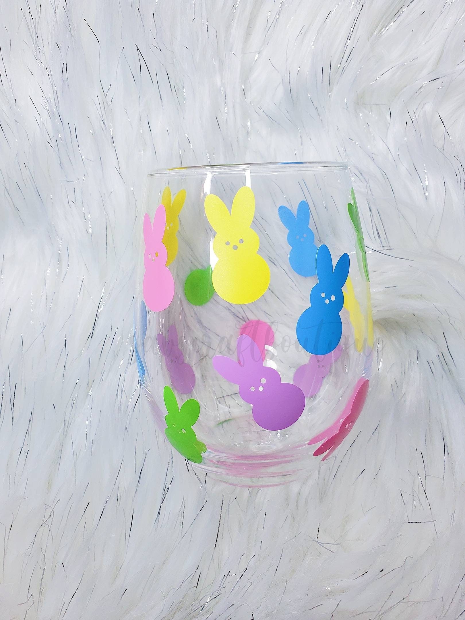 Easter Wine Glass Stemless Peep Wine Glass Wine Glass | Etsy
