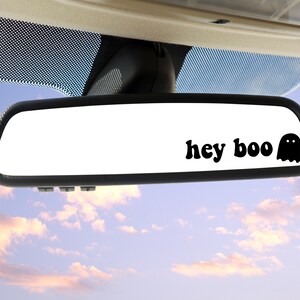 Hey Boo Decal | Rear View Mirror Decal | Halloween Sticker | Car Decal ...
