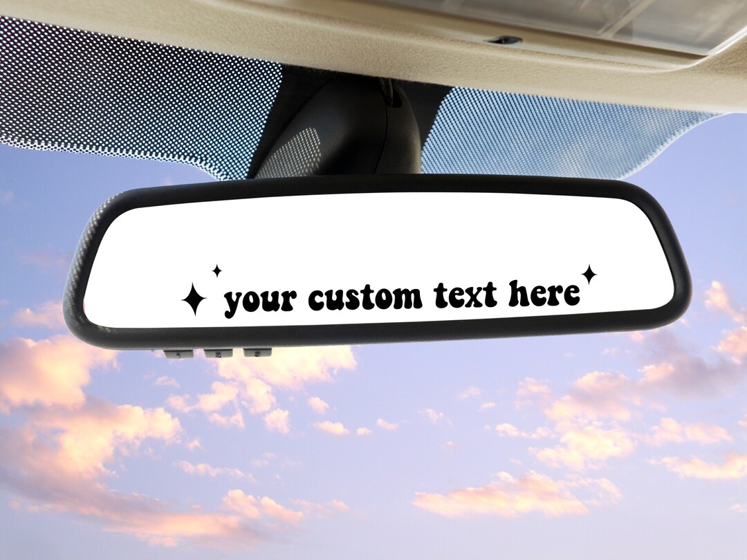 Custom Text Decal | Rear View Mirror Decal | Mirror Decal | Self Love ...