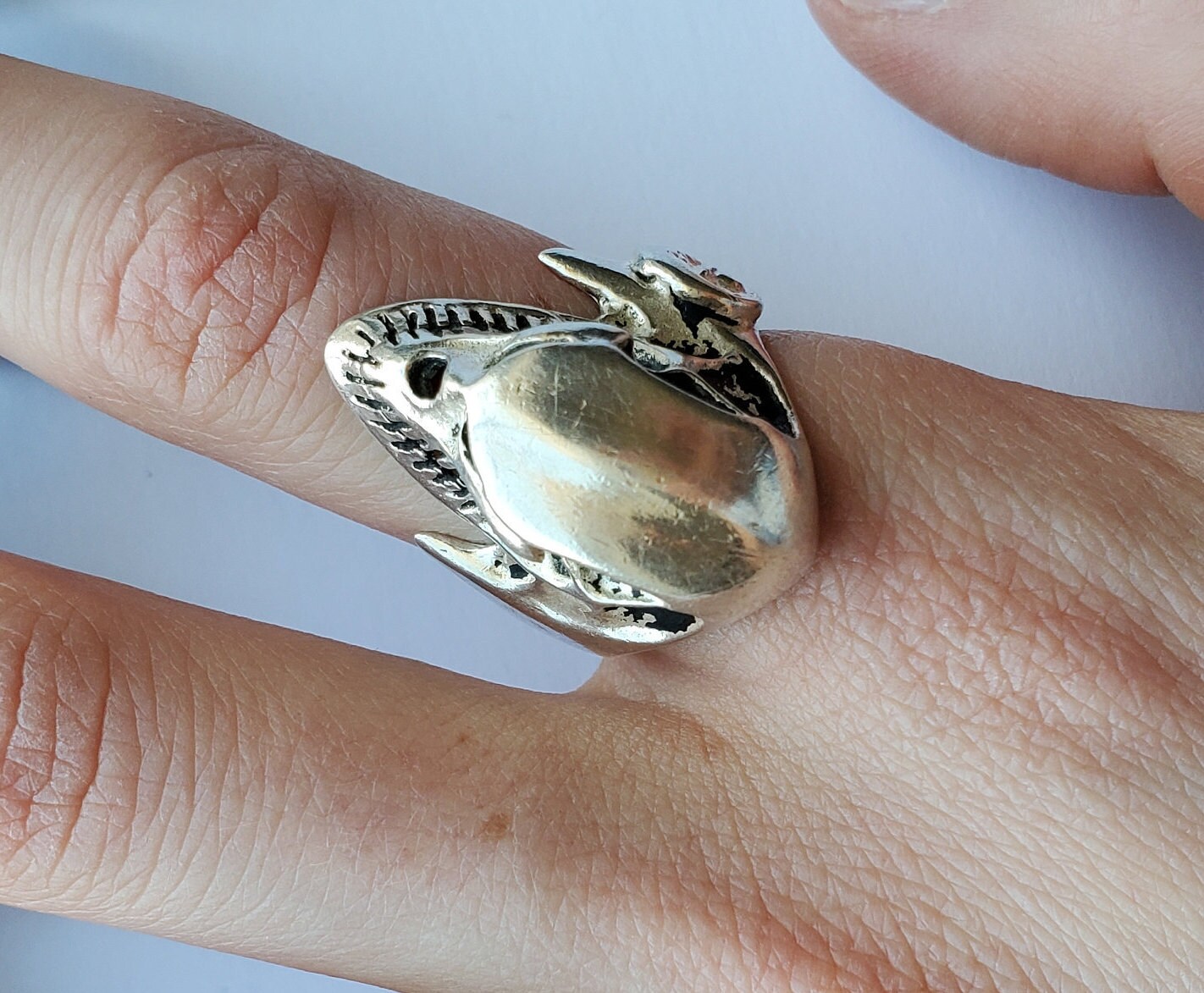 Vintage Sterling Alien Skull Ring - Etsy