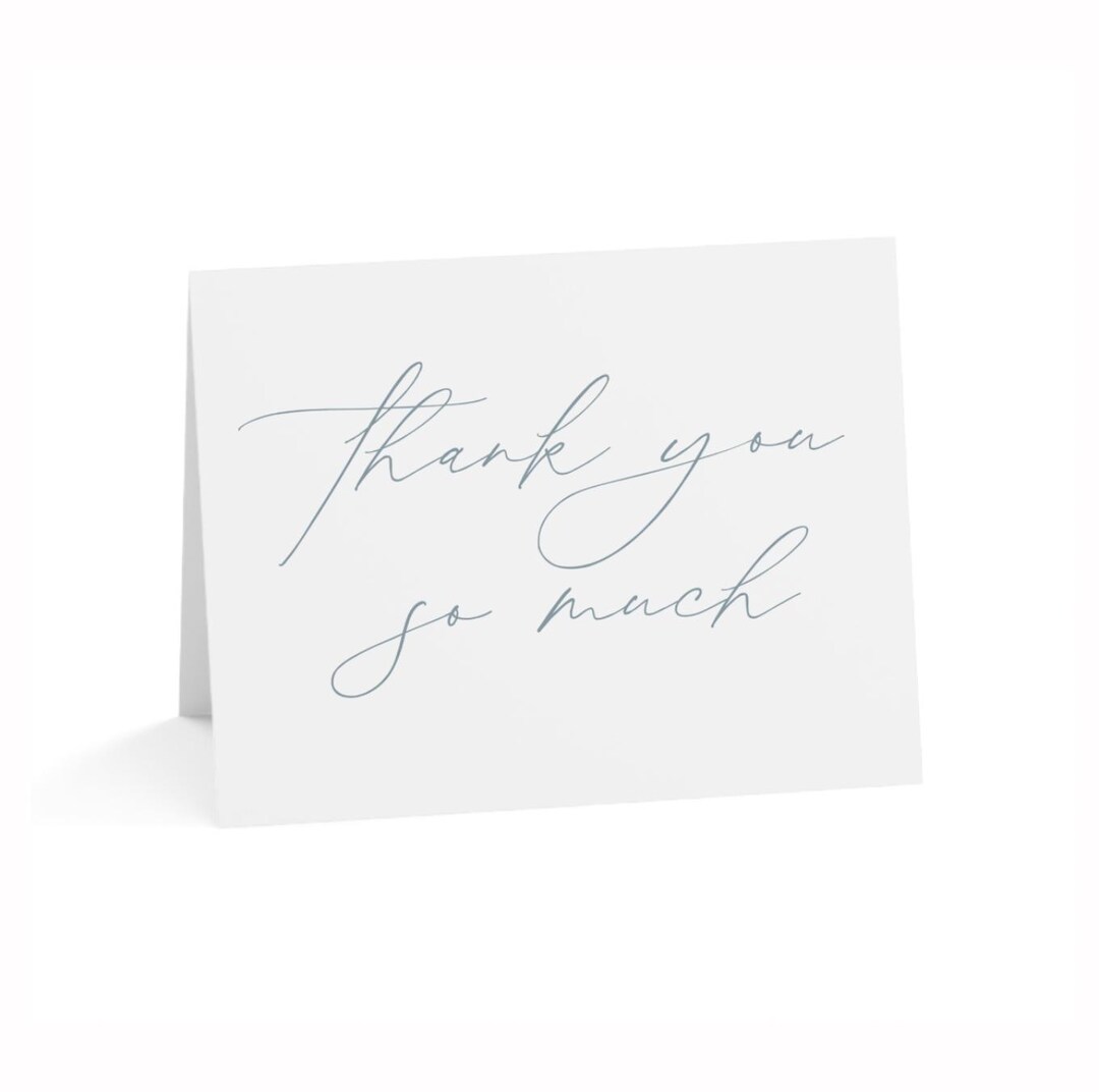 Personalized Name Thank You Cards, Custom Elegant Thank You Cards ...