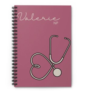Personalized Nurse Spiral Notebook, Nurse, RN, MD, Lpn Notebook ...