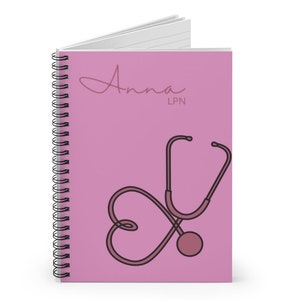 Personalized Nurse Spiral Notebook, Nurse, RN, MD, Lpn Notebook ...
