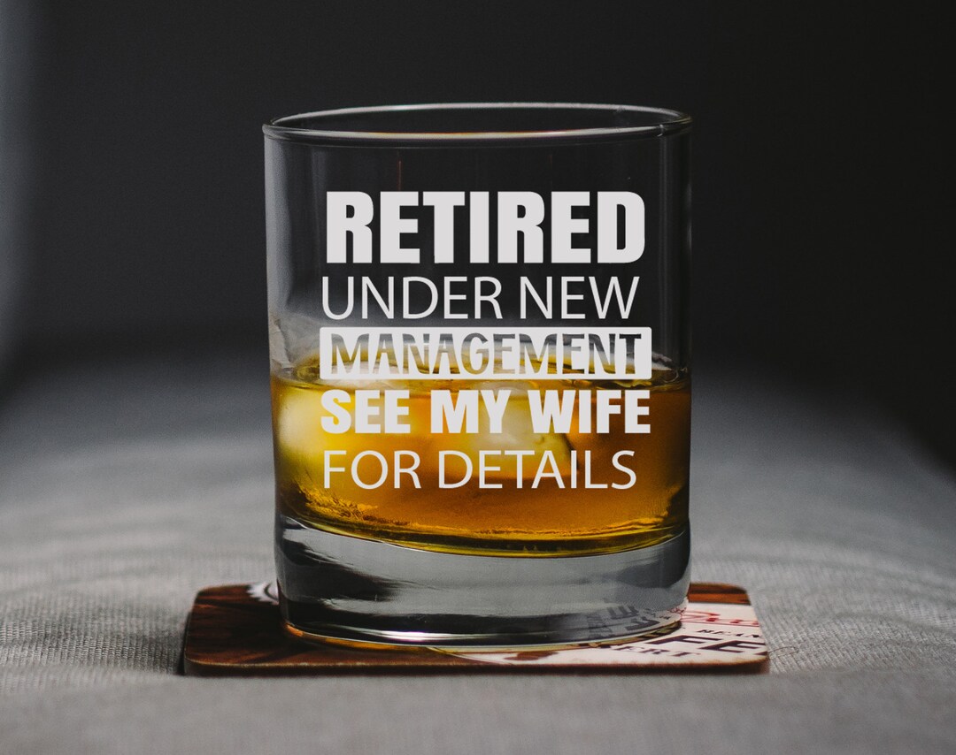 Retired Rocks Glass Etched, I'm Retired Gift, Retirement Party Gift for ...