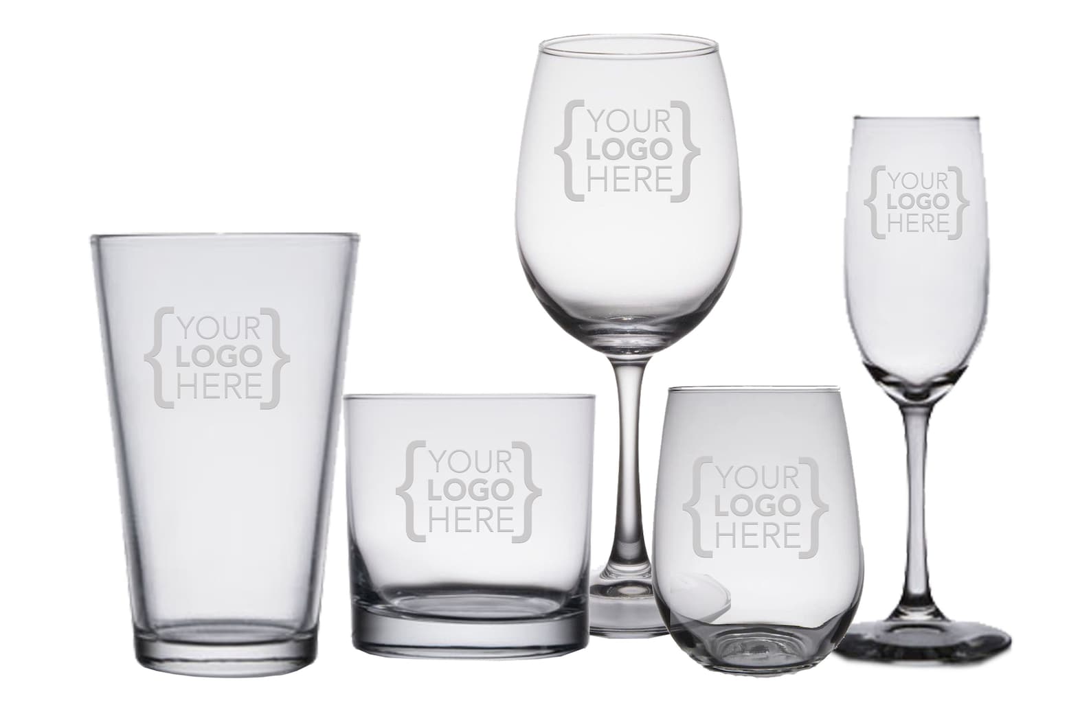 Custom Designed Glasses Custom Logo Glass Etched Glassware - Etsy