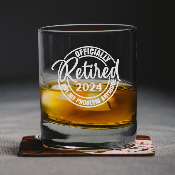 Retirement Glass - Etsy