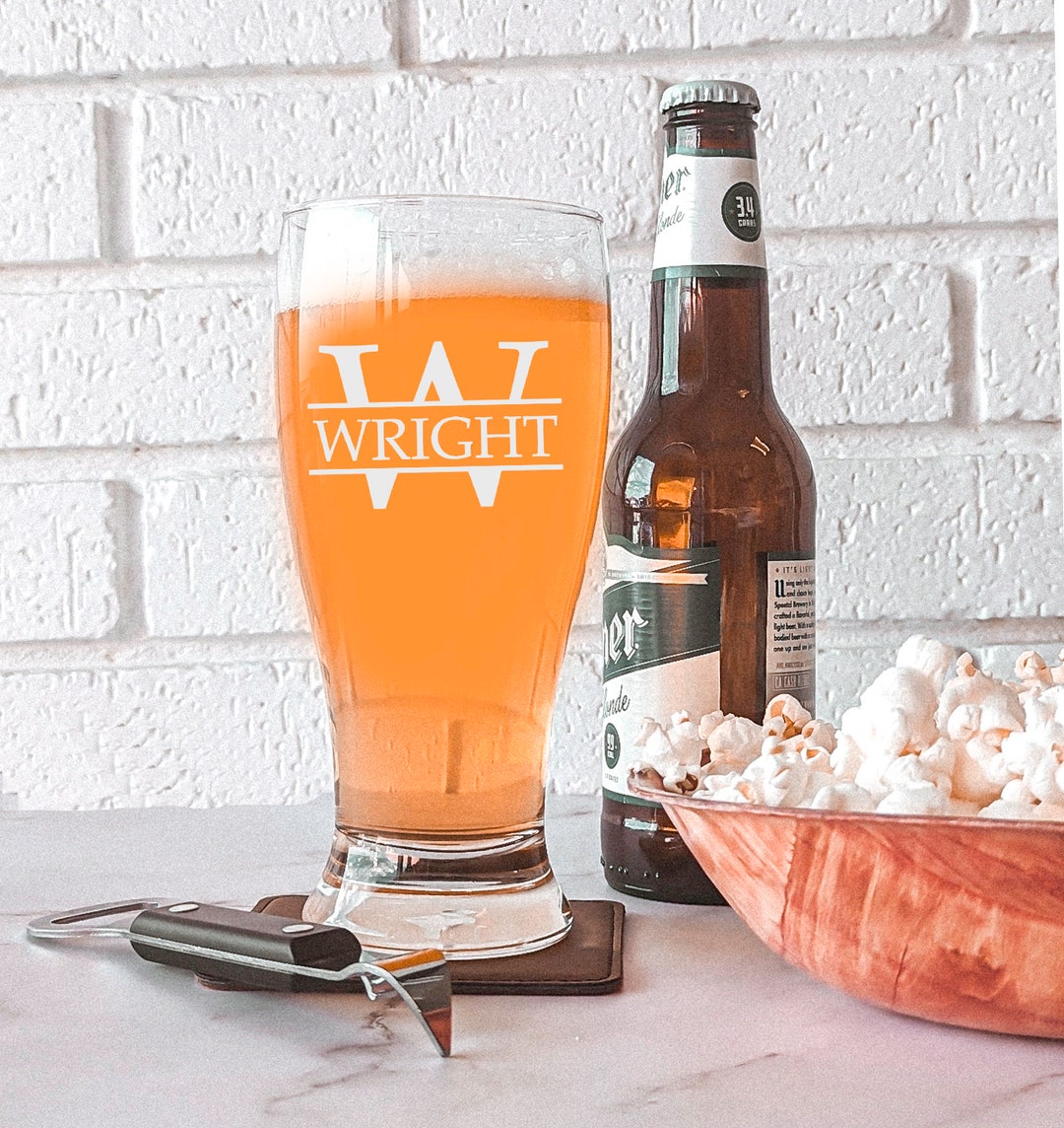 Personalized Beer Glasses, Custom Beer Glasses, Etched Beer Glass ...