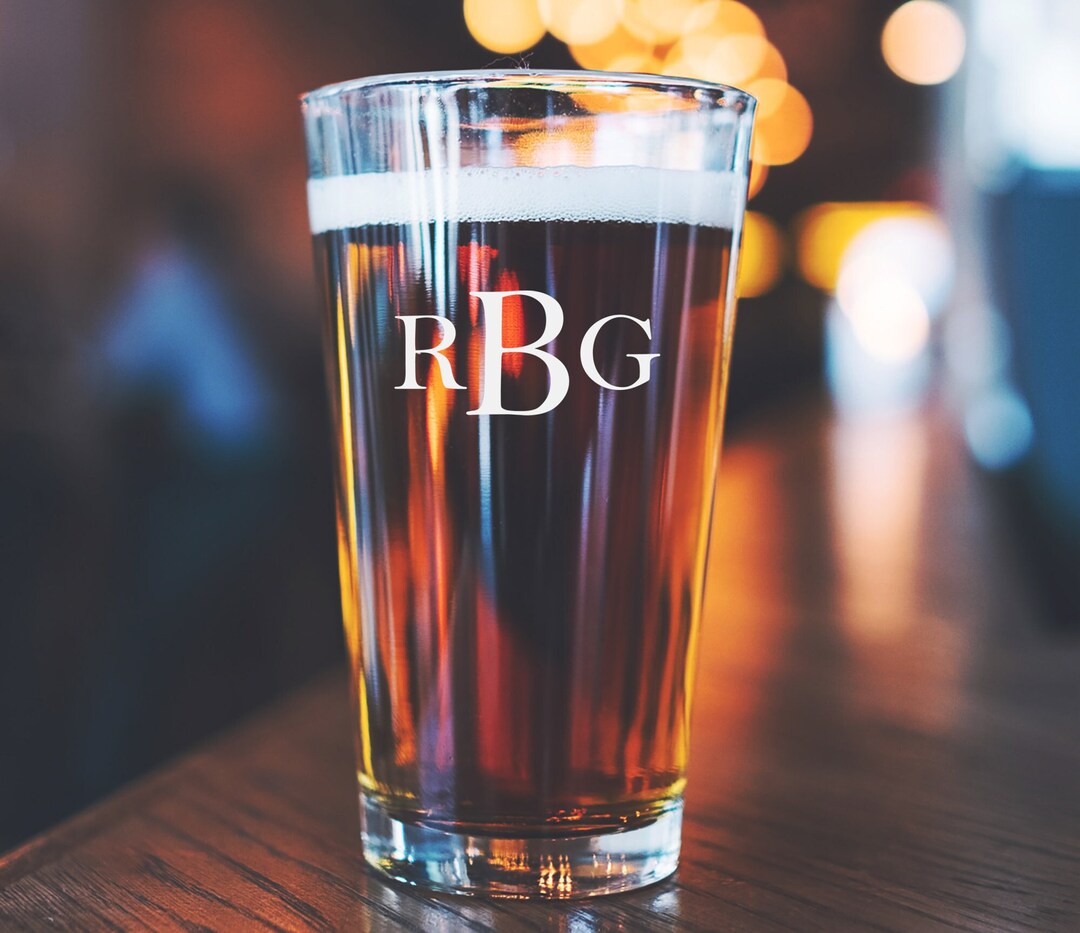 Custom Beer Cup, Personalized Beer Glass, Monogram Glass, Custom Pint ...