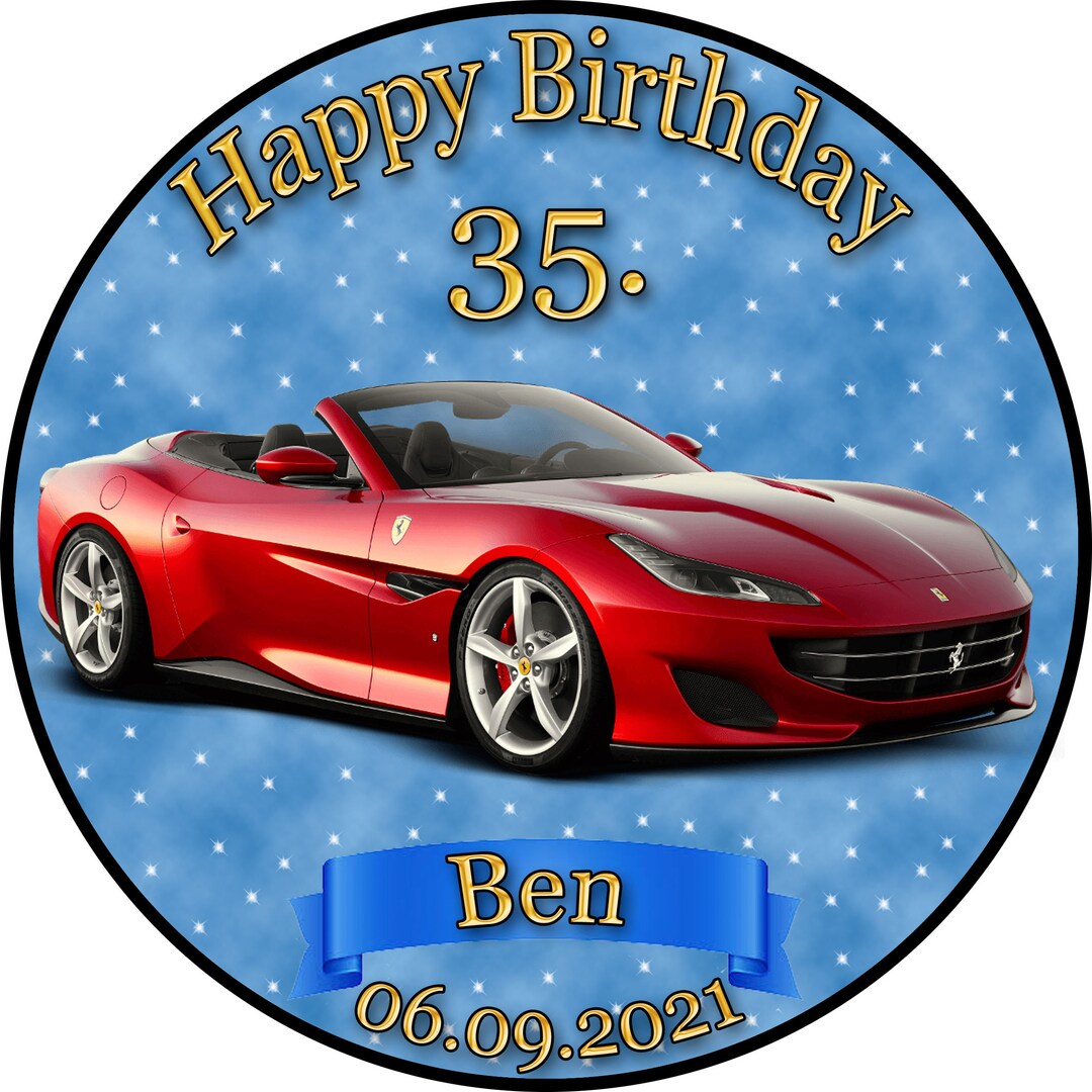 Cake Maker Photo Cake Vehicles Car Racing Car Ferrari FZ05 - Etsy