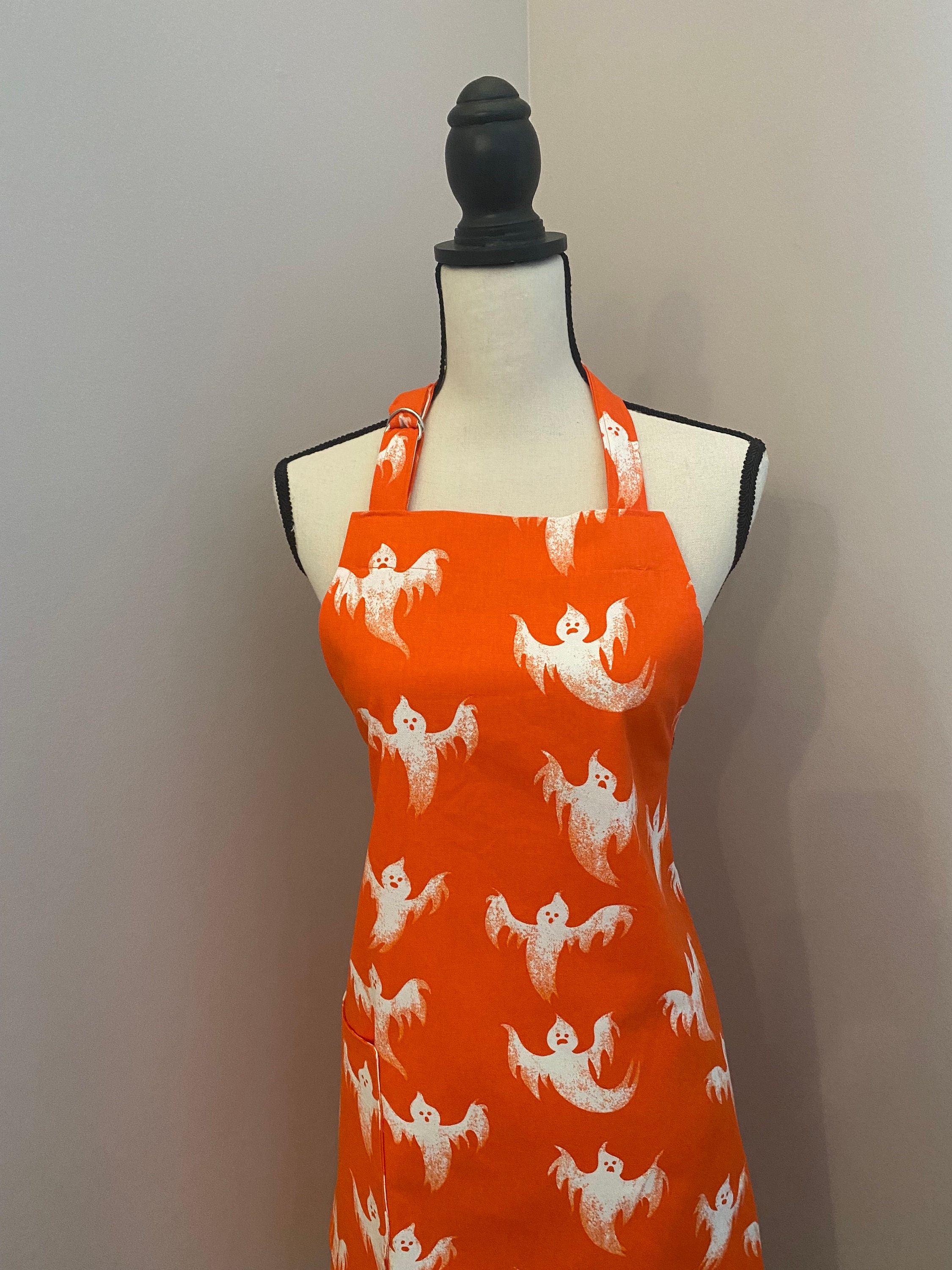 Halloween Apron Ghosts Apronorange Halloween Apron Orange Ghosts ...