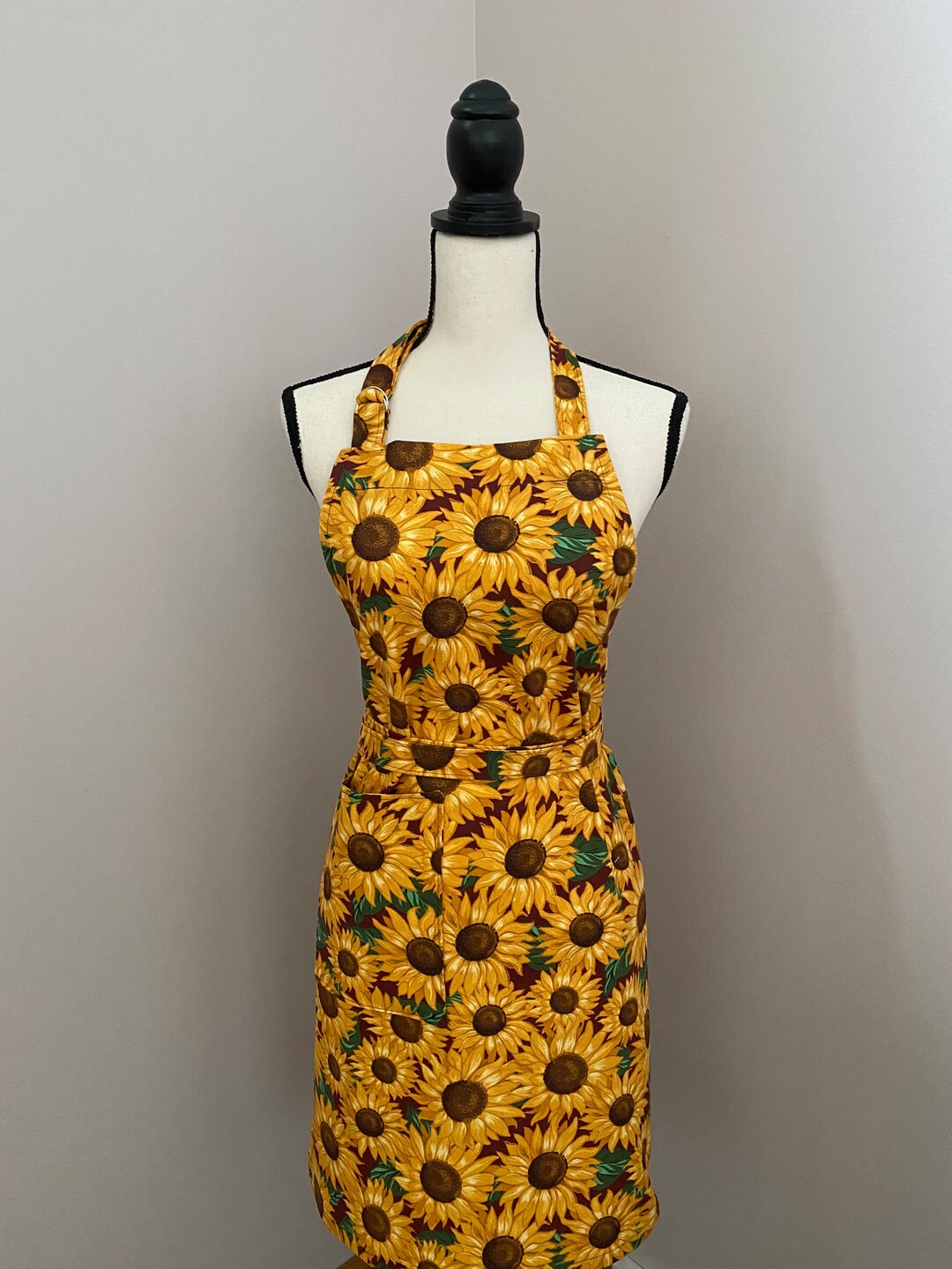 Sunflower Apron~ Sunflowers Canvas Apron~sunflower Print Apron~ Summer ...