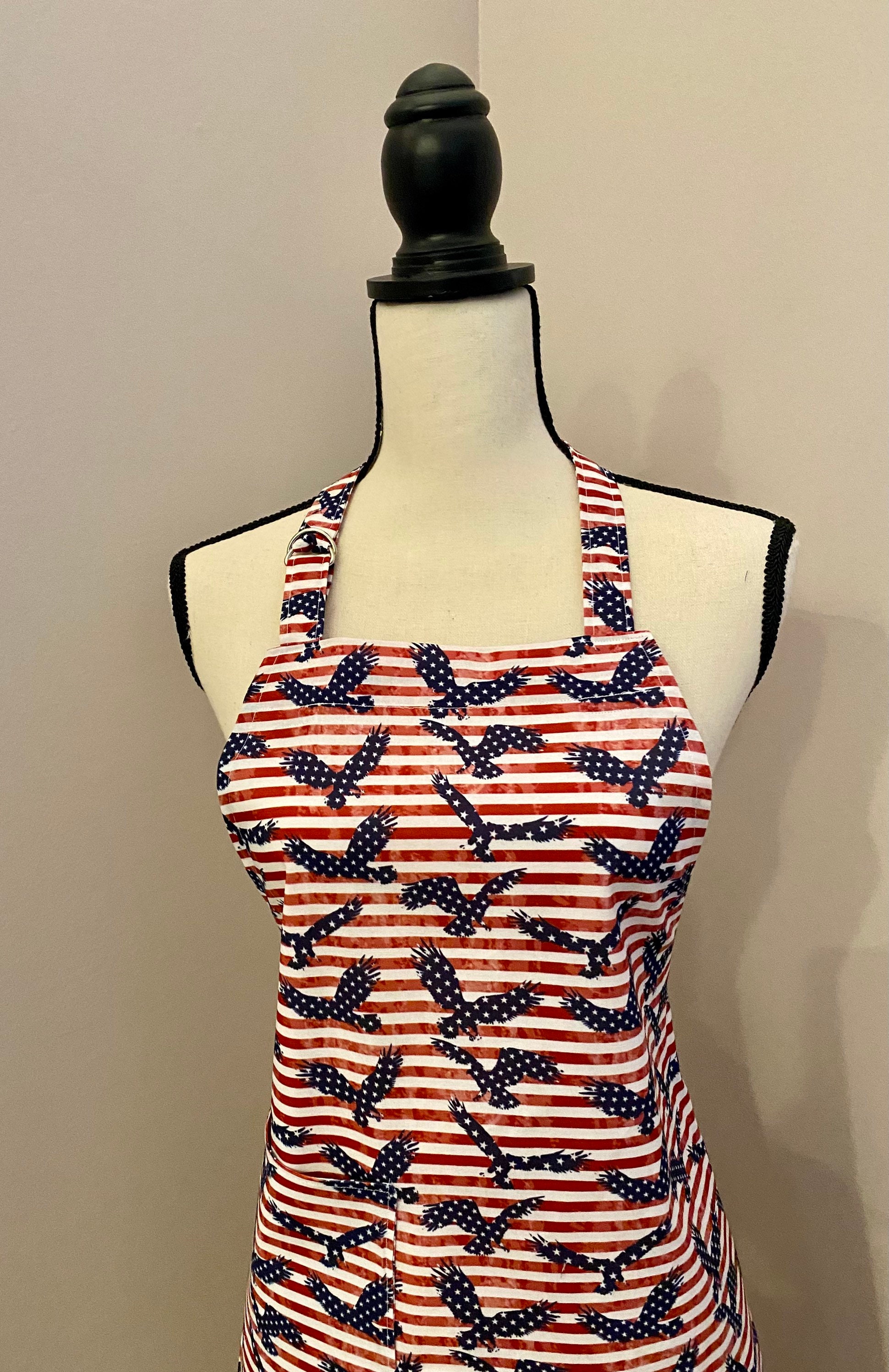 Patriotic Apron July Fourth Apron Flag Apron Patriot Apron Eagles Apron ...