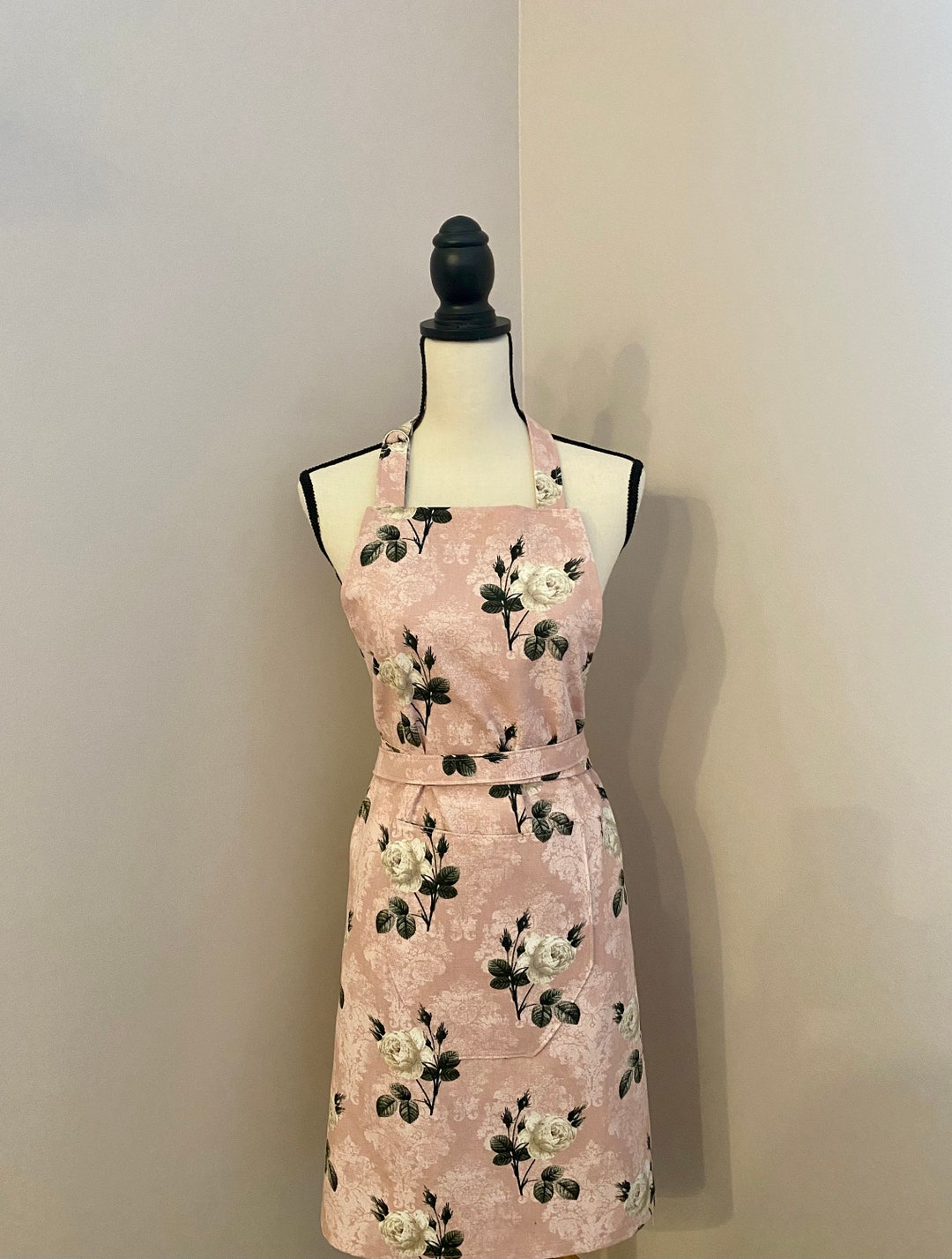 Valentines Day Apron Roses Apronfloral Apron Pink Roses Apronpink Rose ...