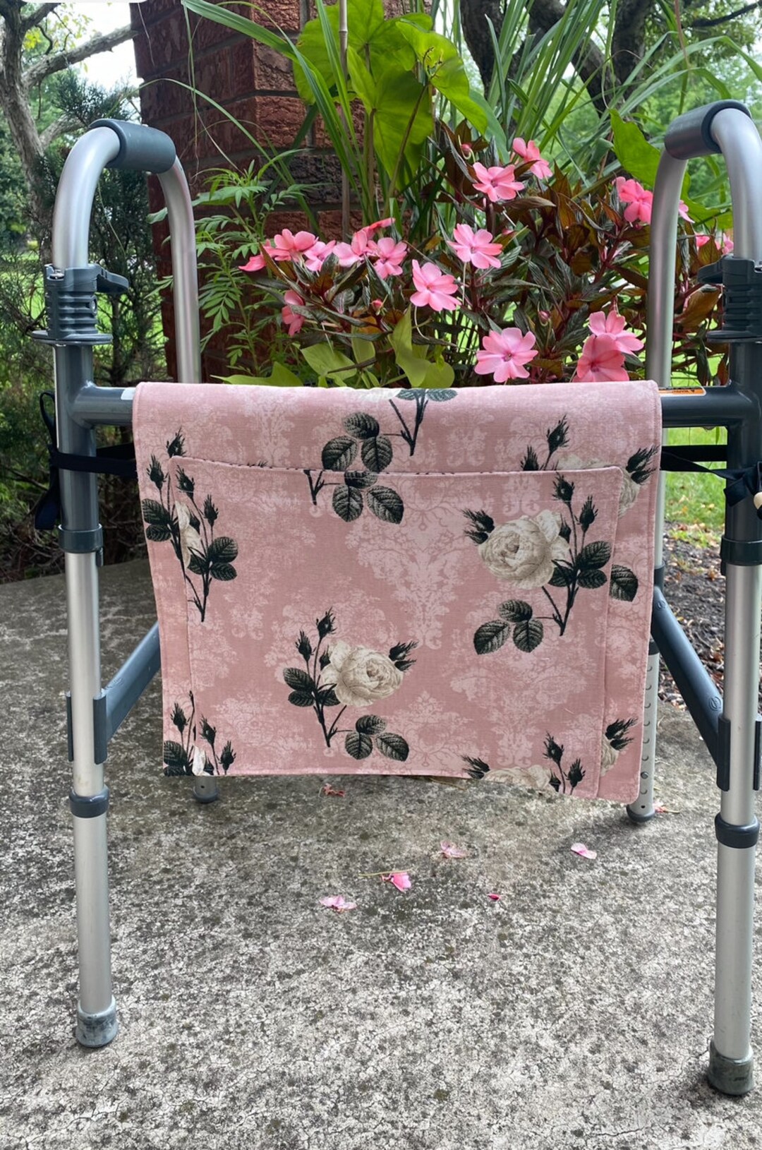 Walker Caddy Walker Accessorypink Roses Walker Bag Walker Carry All ...