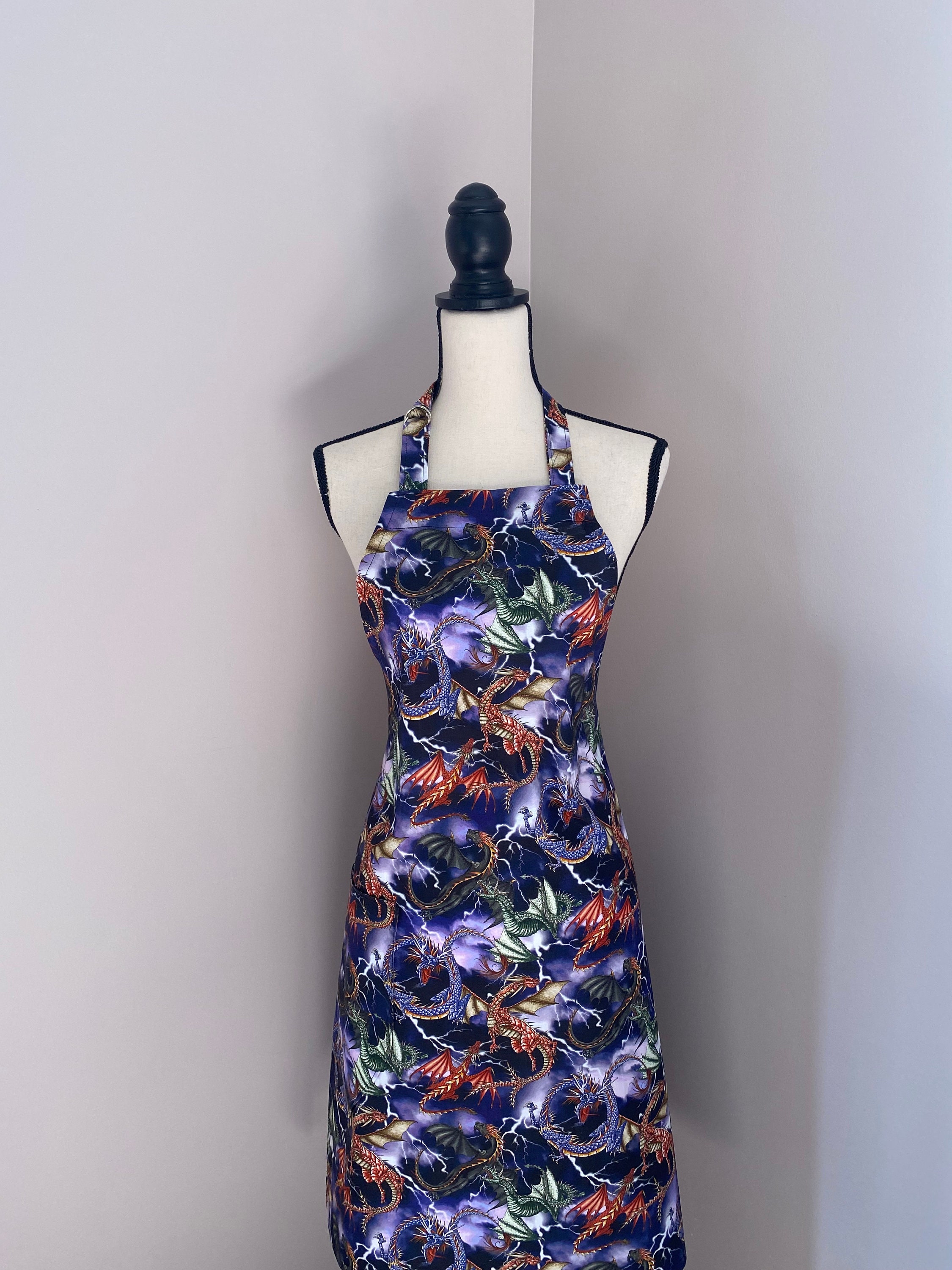 Dragons Apron Mythical Creatures Aprondragon Apron Fantasy - Etsy