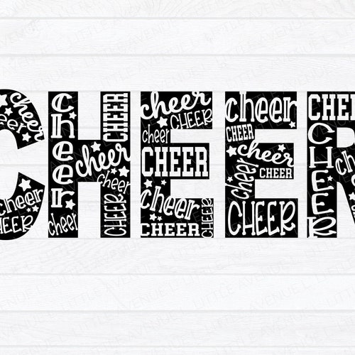 Cheer Typography SVG Cheerleader SVG Cheer File - Etsy