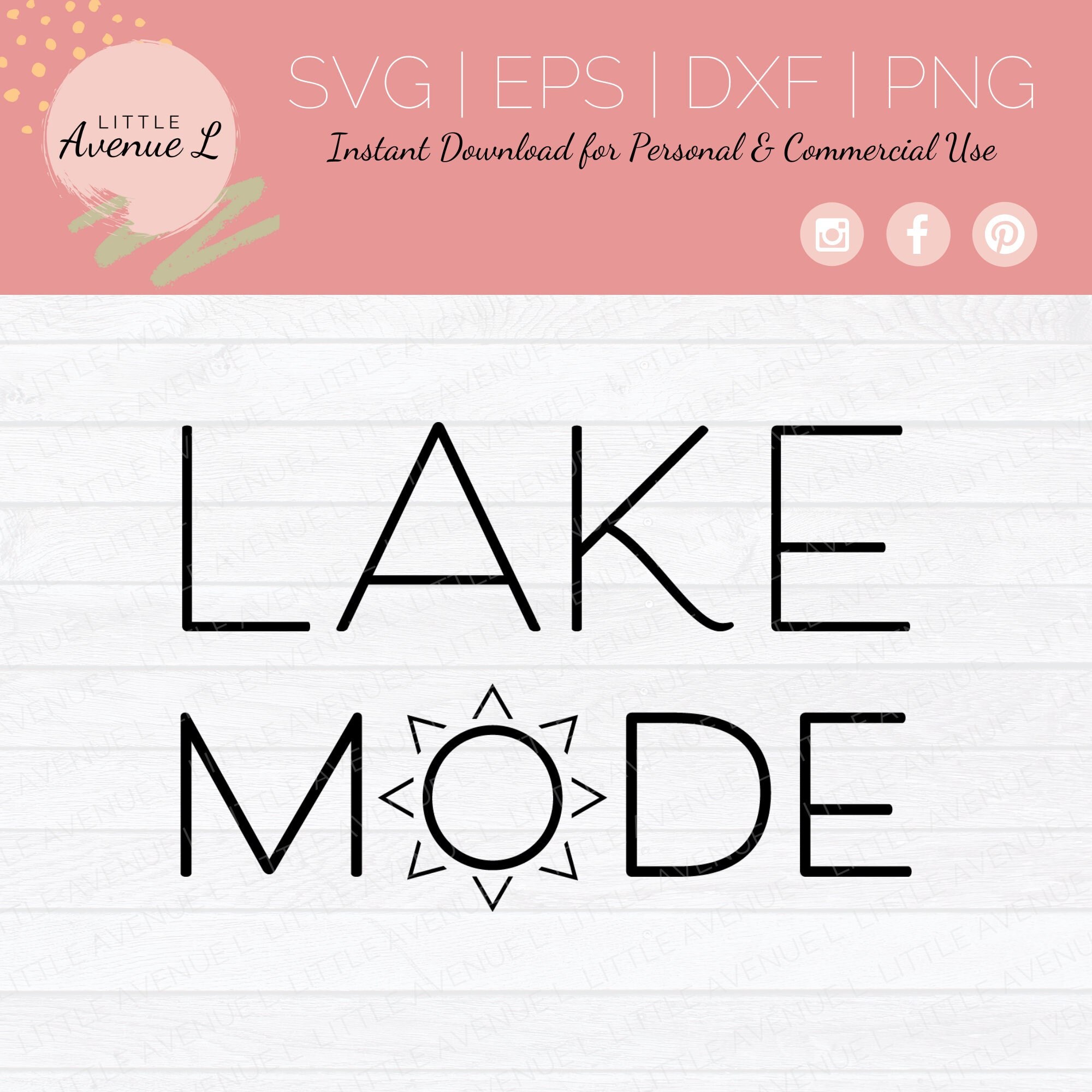 Lake SVG Lake Mode SVG Summer SVG Summer Cut File Lake - Etsy
