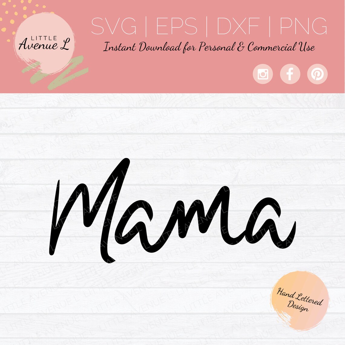 Mama SVG Mama Cut File Hand Lettered SVG Mama PNG Hand - Etsy