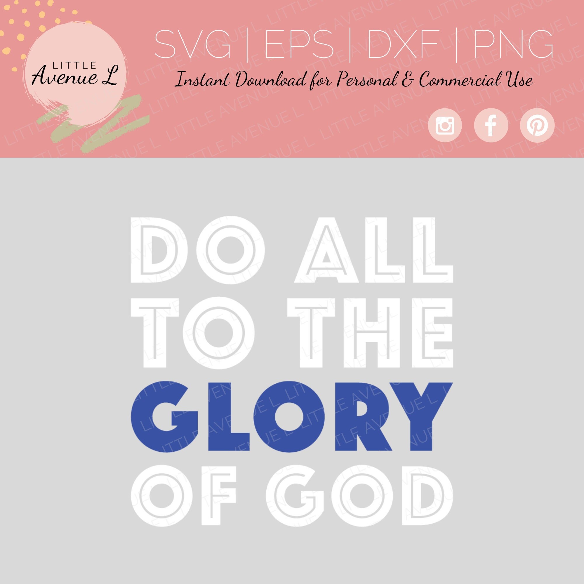 All Glory To God Verse