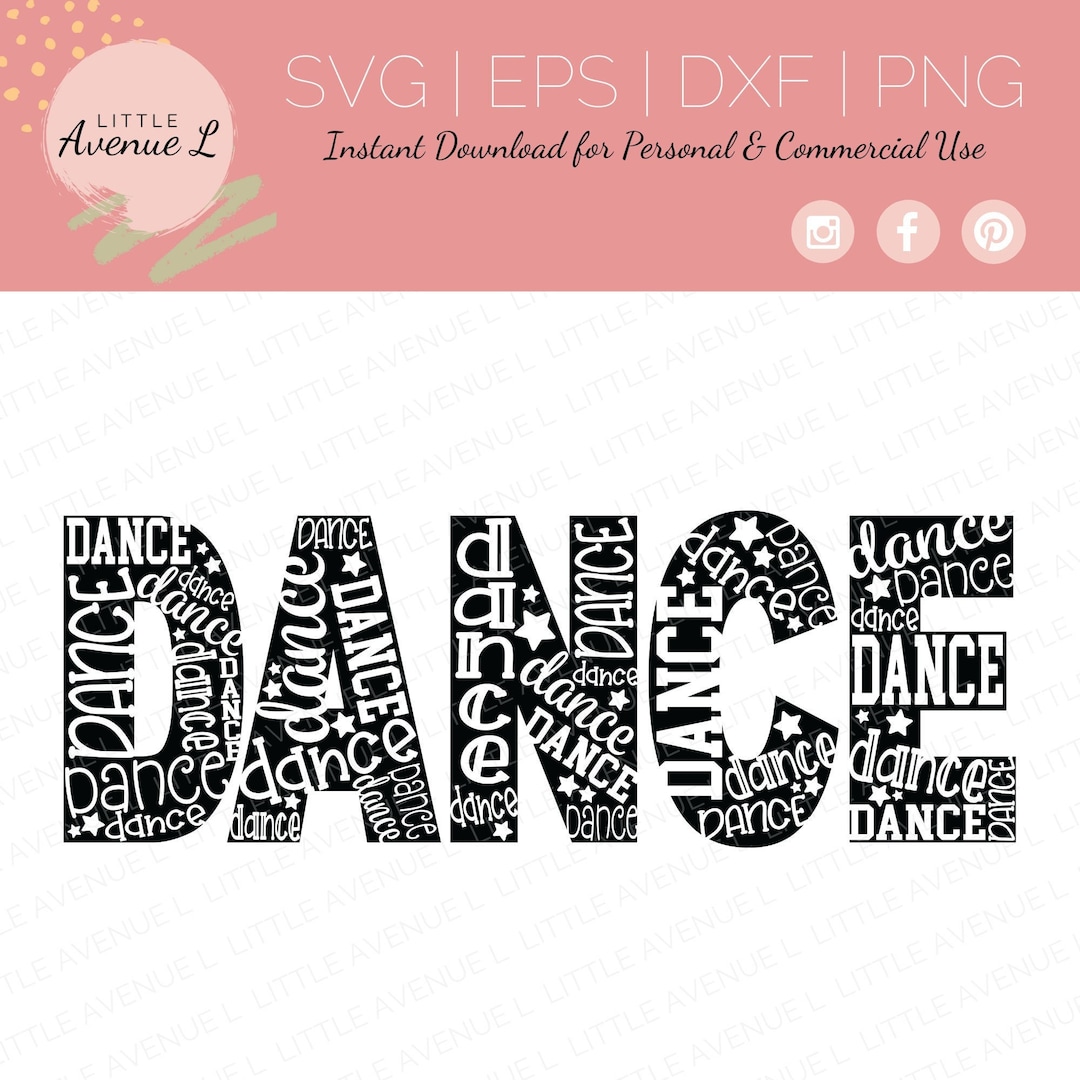 Dance Typography SVG | Dance SVG | Dance File | Typography SVG | Dance ...