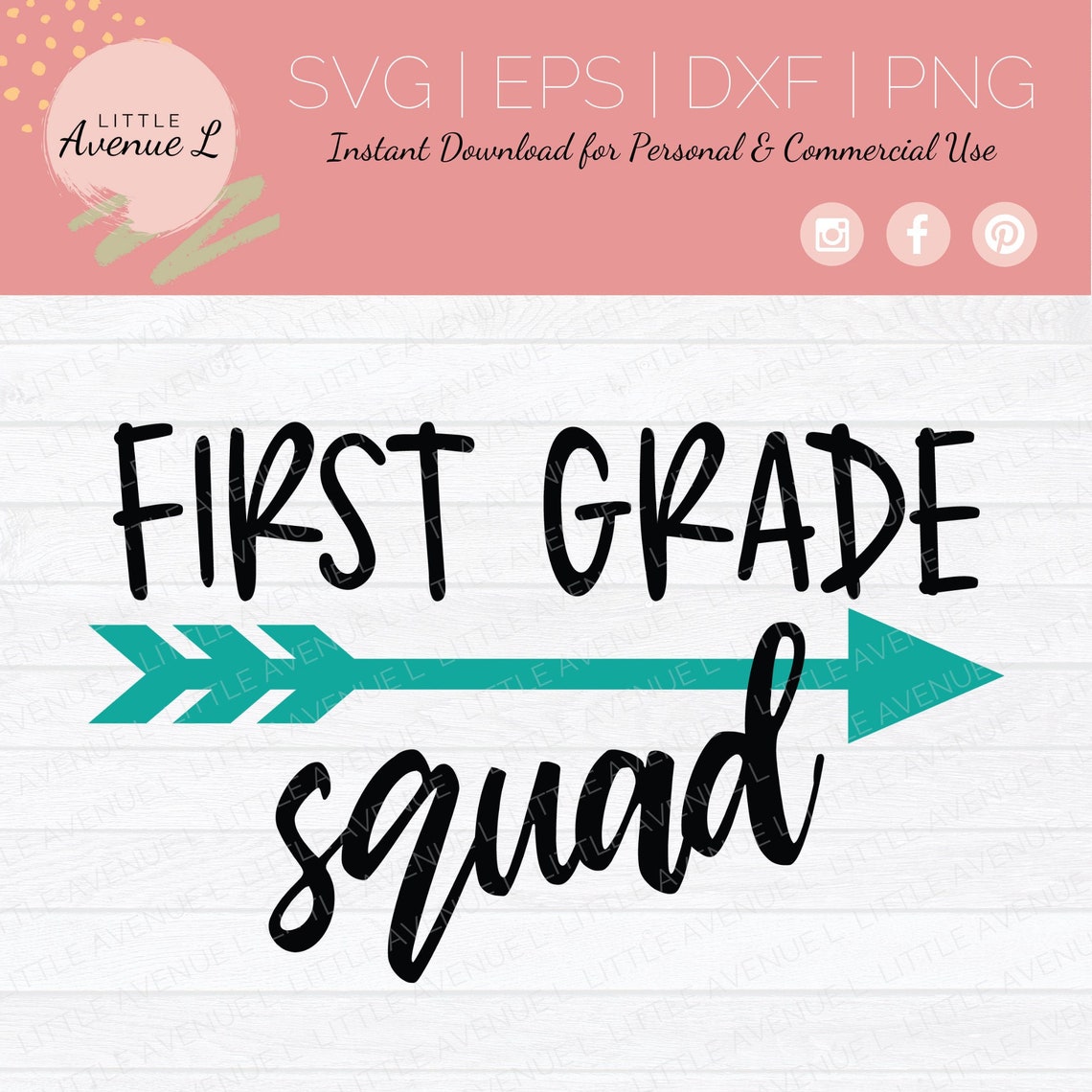 First Grade Squad SVG First Grade Cut File First Grade PNG | Etsy