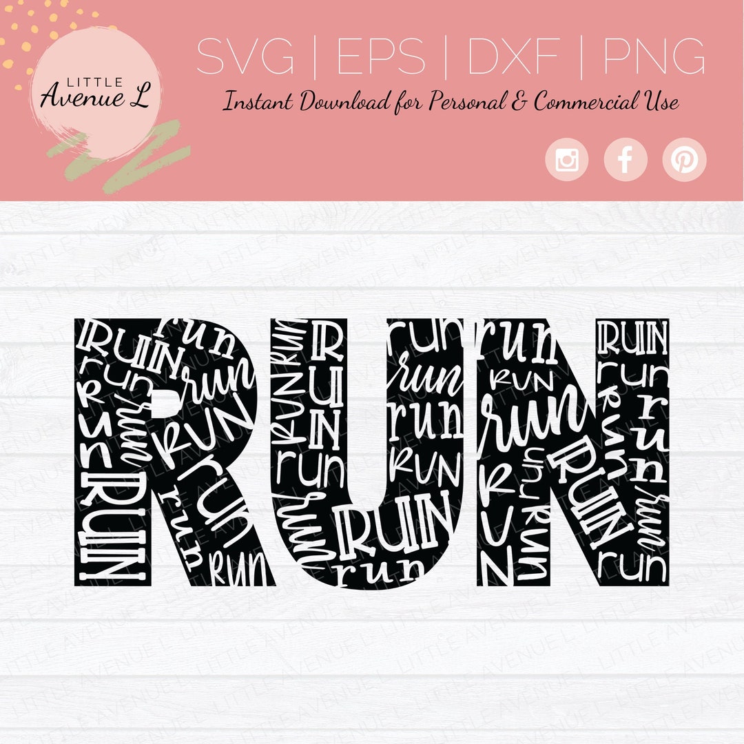 Run Typography SVG | Run Cut File | Typography SVG | Run PNG ...