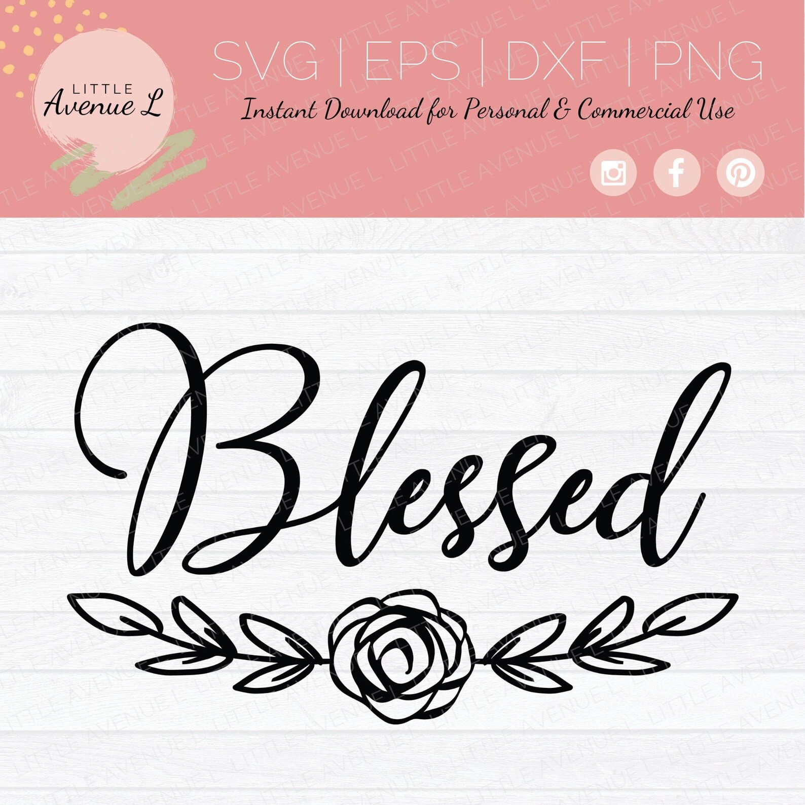 Blessed SVG Hand Drawn Flowers SVG Home SVG Blessed - Etsy