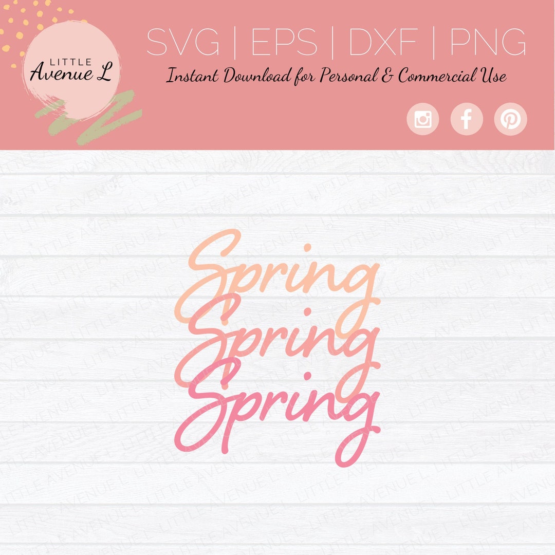 Spring SVG Cursive SVG Spring Shirt Design Spring Cut - Etsy
