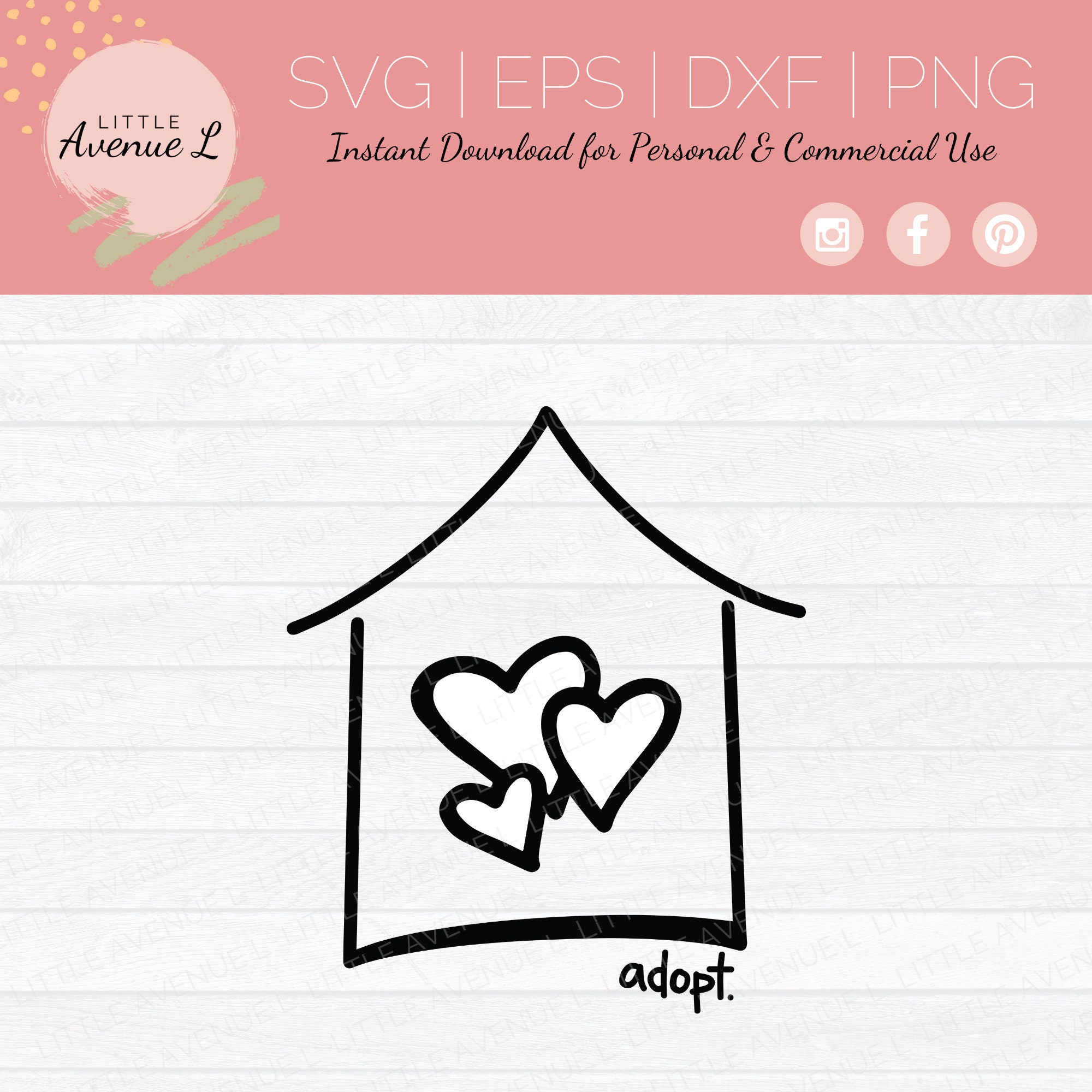 Adopt SVG Adopt Cut File Adoption SVG Heart Svg Home - Etsy Ireland